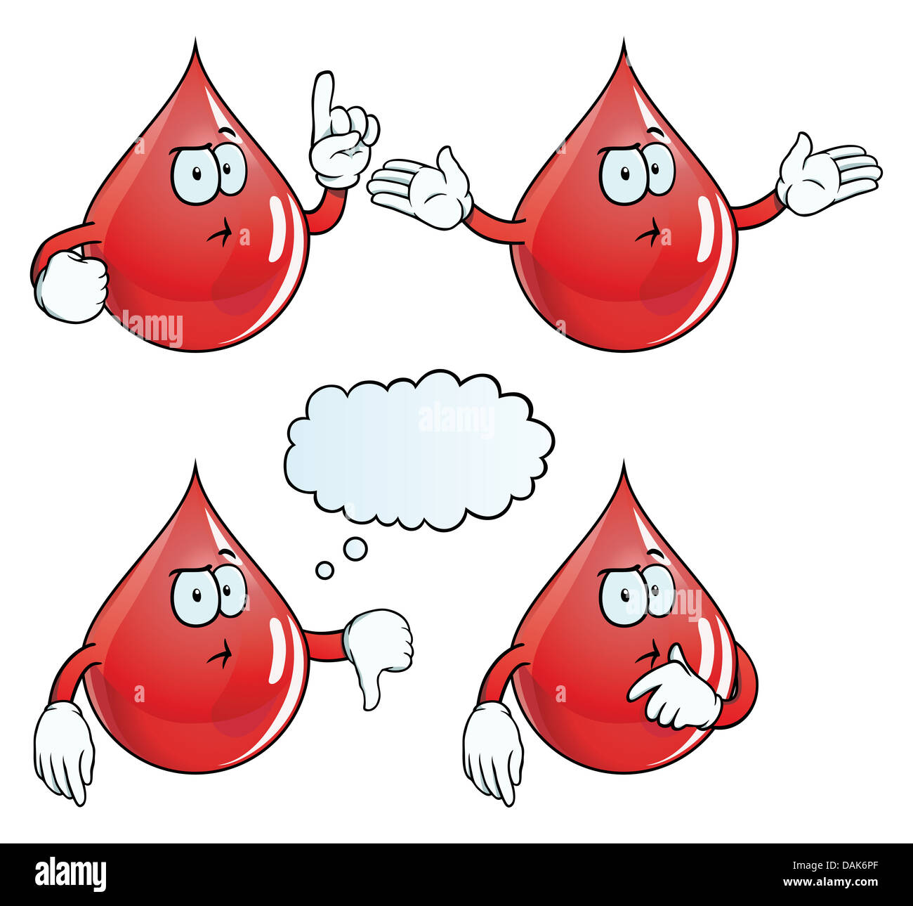 Cartoon character blood drop hi-res stock photography and images - Alamy