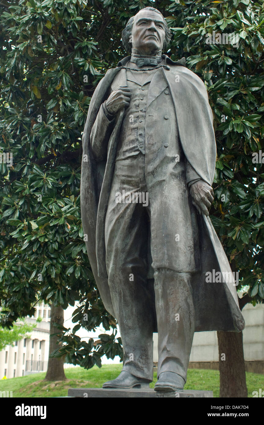 Statue of US President Andrew Johnson, Tennessee State Capitol grounds ...