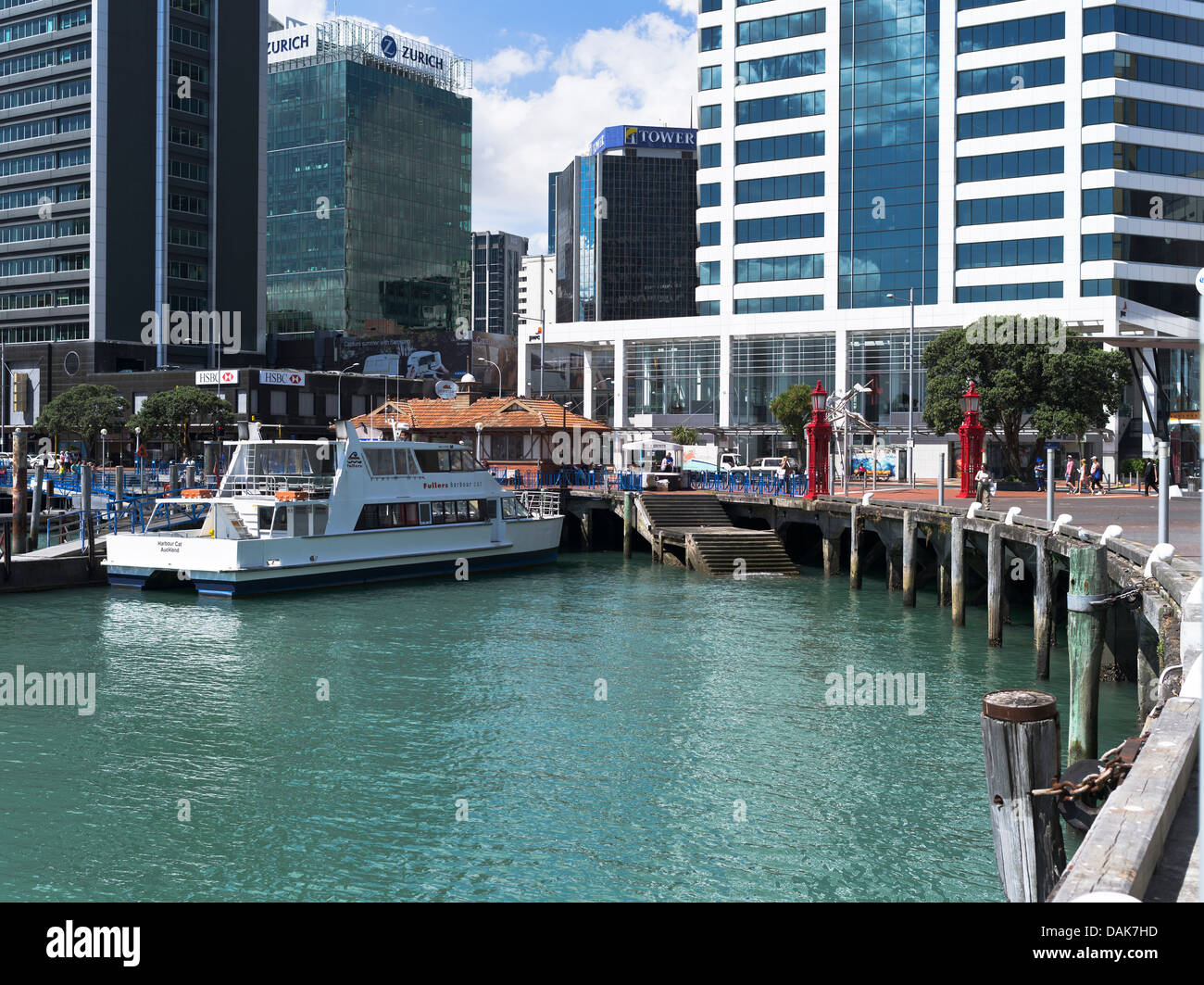 dh Auckland Harbour AUCKLAND NEW ZEALAND Fullers cataraman waterfront ...