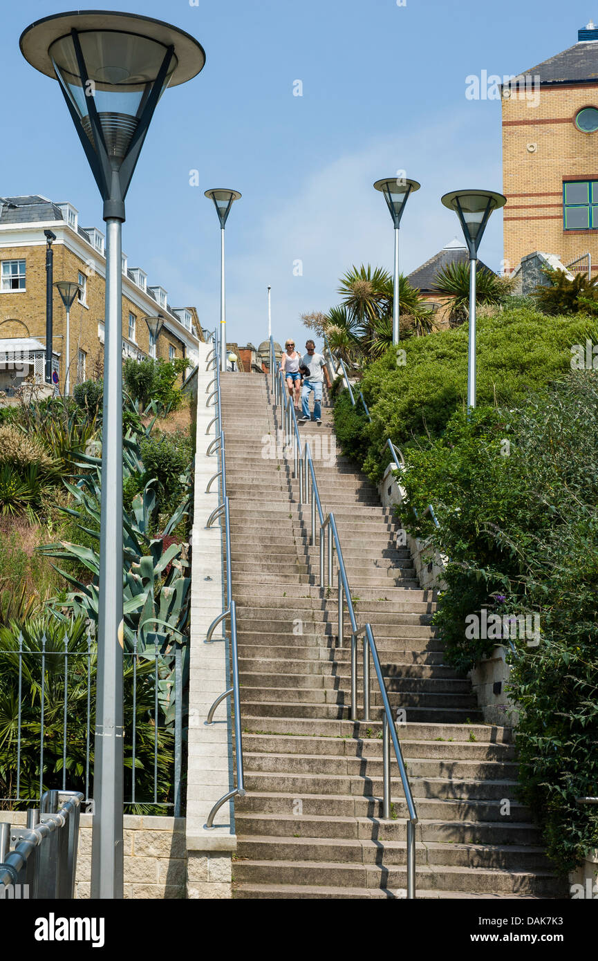 Long flight stairs hi-res stock photography and images - Alamy