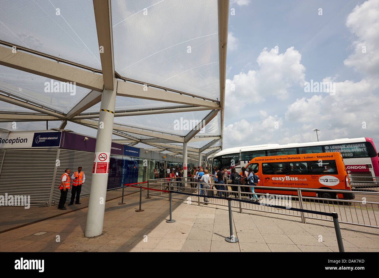 bus and coach transfer stop london stansted airport essex, england uk ...