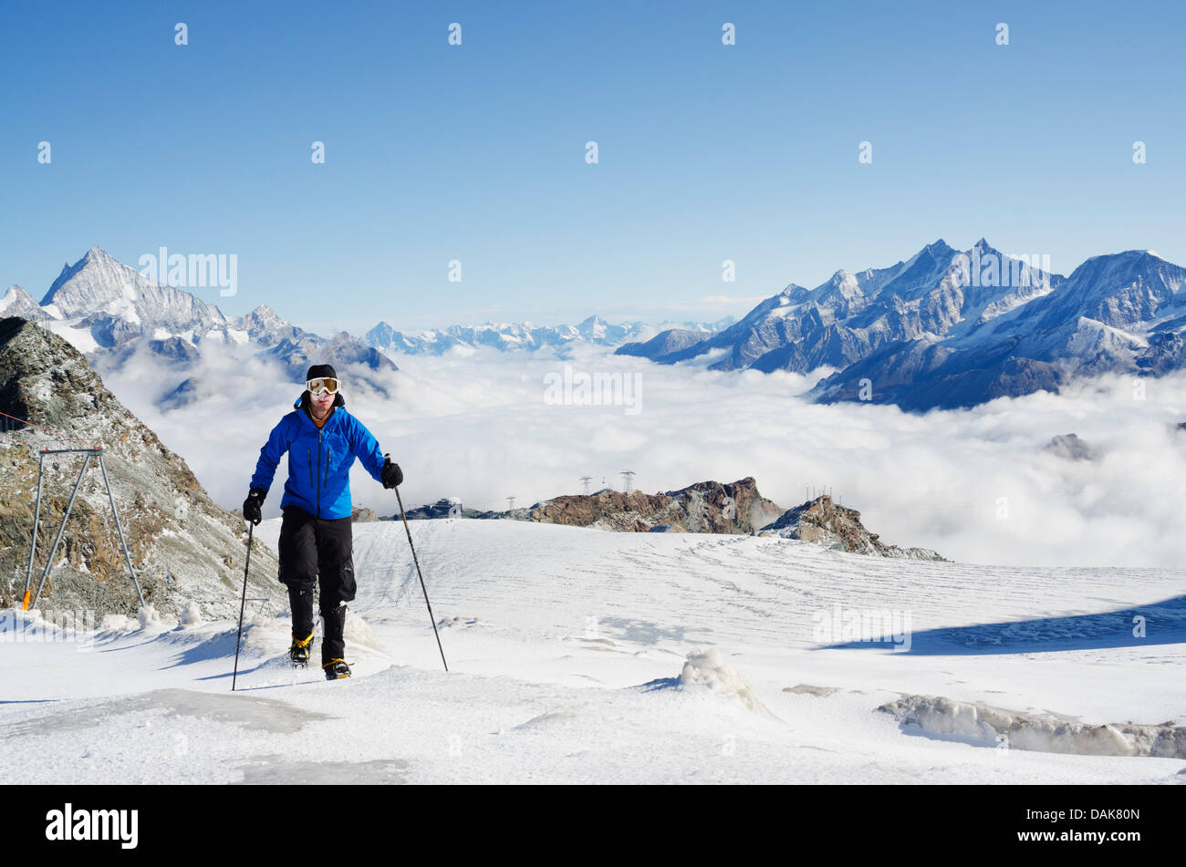 Plateau Rosa glacier, Zermatt, Valais, Swiss Alps, Switzerland, Europe ...