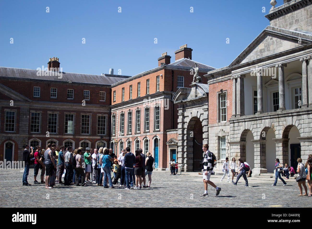 Tourists visit Dublin Castle, Ireland Stock Photo - Alamy