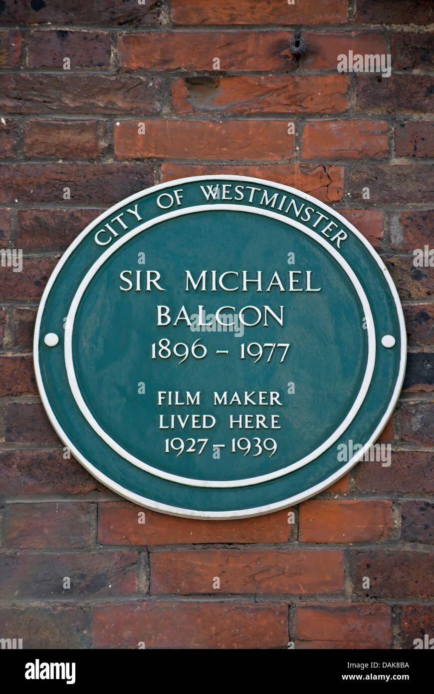westminster green plaque marking a home of film maker and producer sir ...