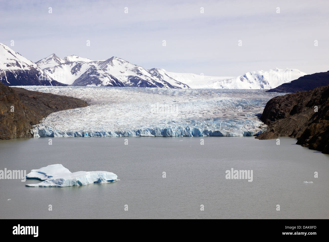 Grey glacier and Grey Lake, Chile, Patagonia, Torres del Paine National ...