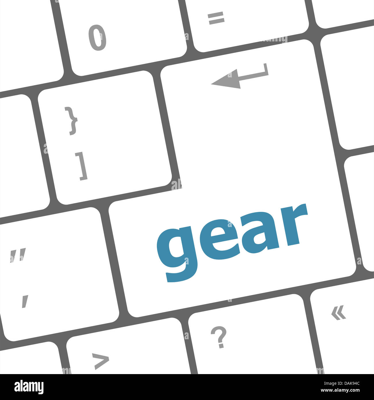gear button on computer pc keyboard key Stock Photo - Alamy