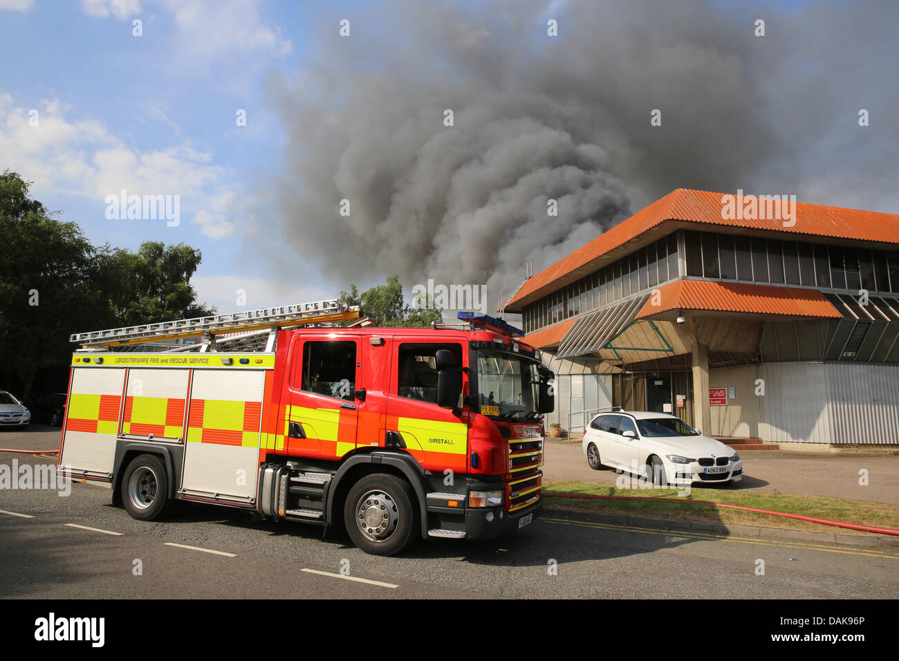 Easton, Grantham, Lincolnshire. 15th July, 2013. Fifteen fire tenders ...
