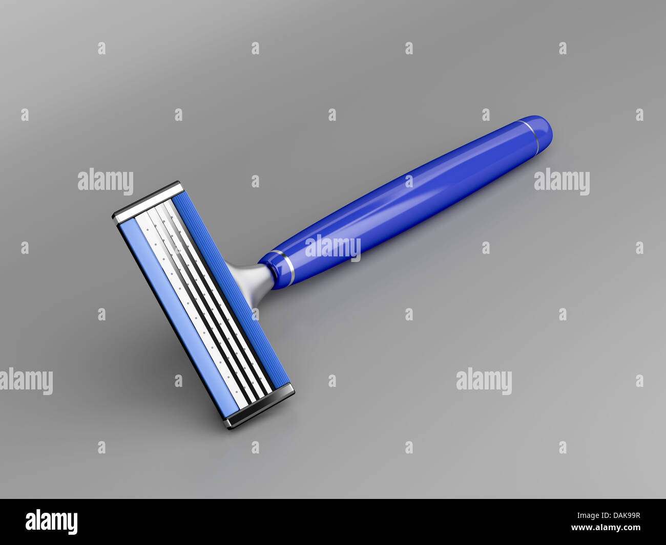 Safety razor on gray background Stock Photo - Alamy