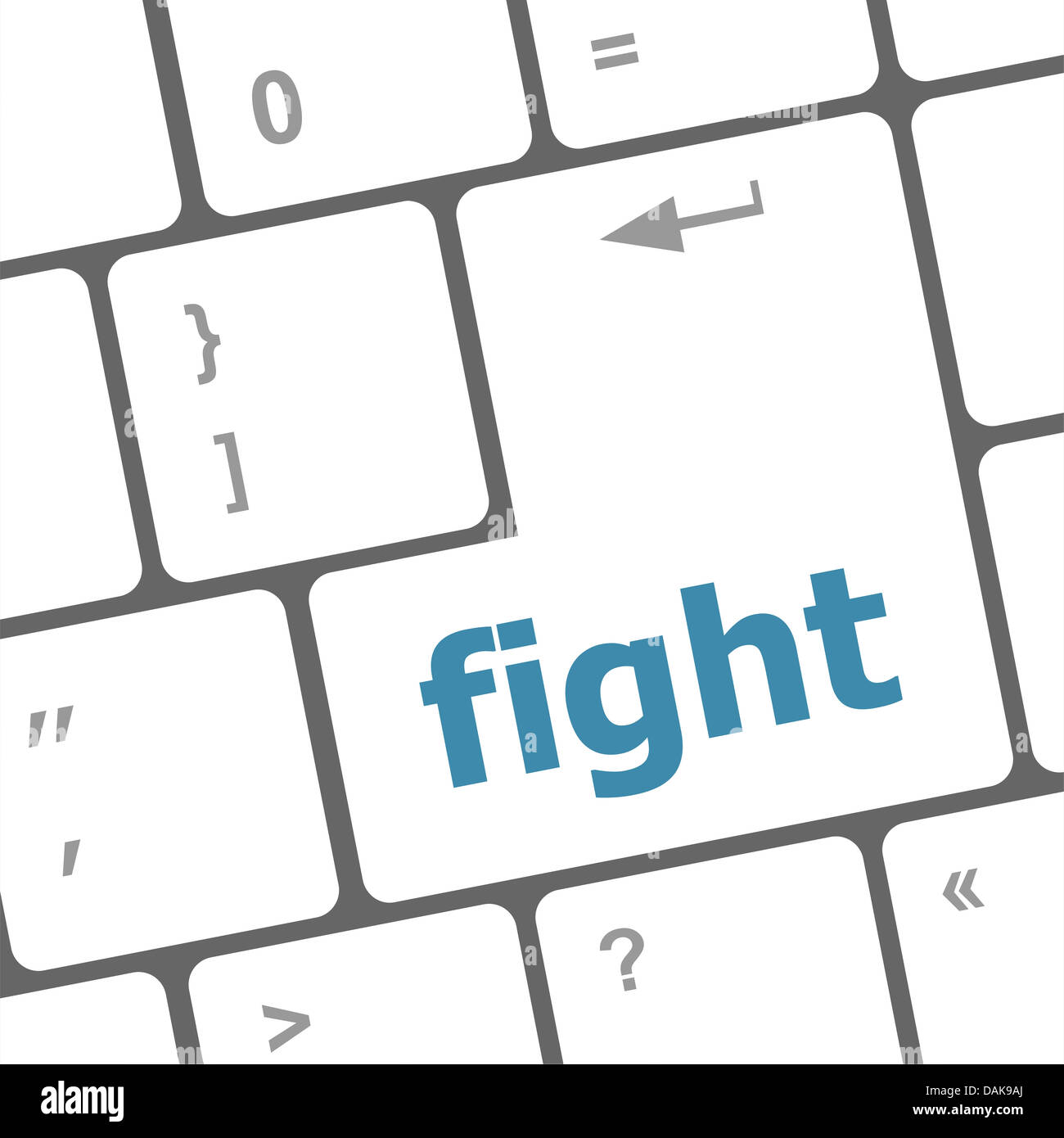 fight button on computer pc keyboard key Stock Photo - Alamy