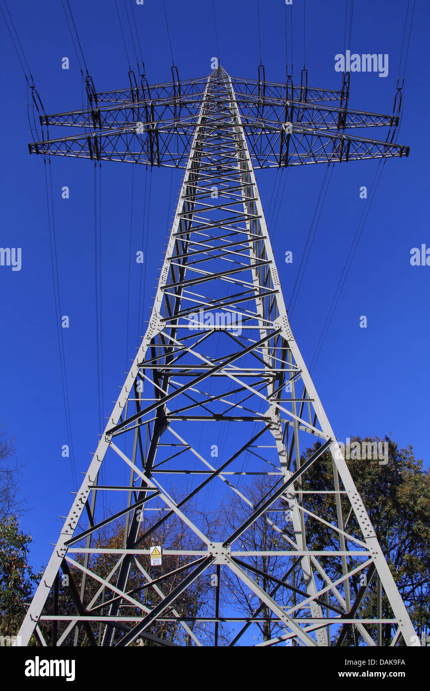 power pole, Germany, North Rhine-Westphalia Stock Photo - Alamy