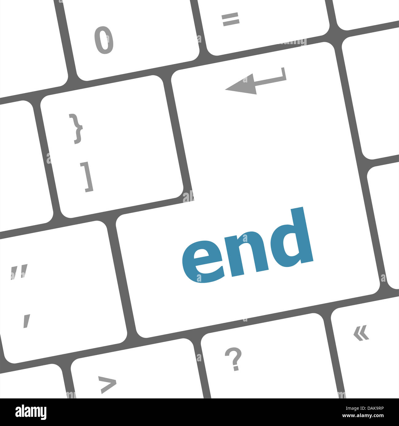 end button on computer pc keyboard key Stock Photo - Alamy