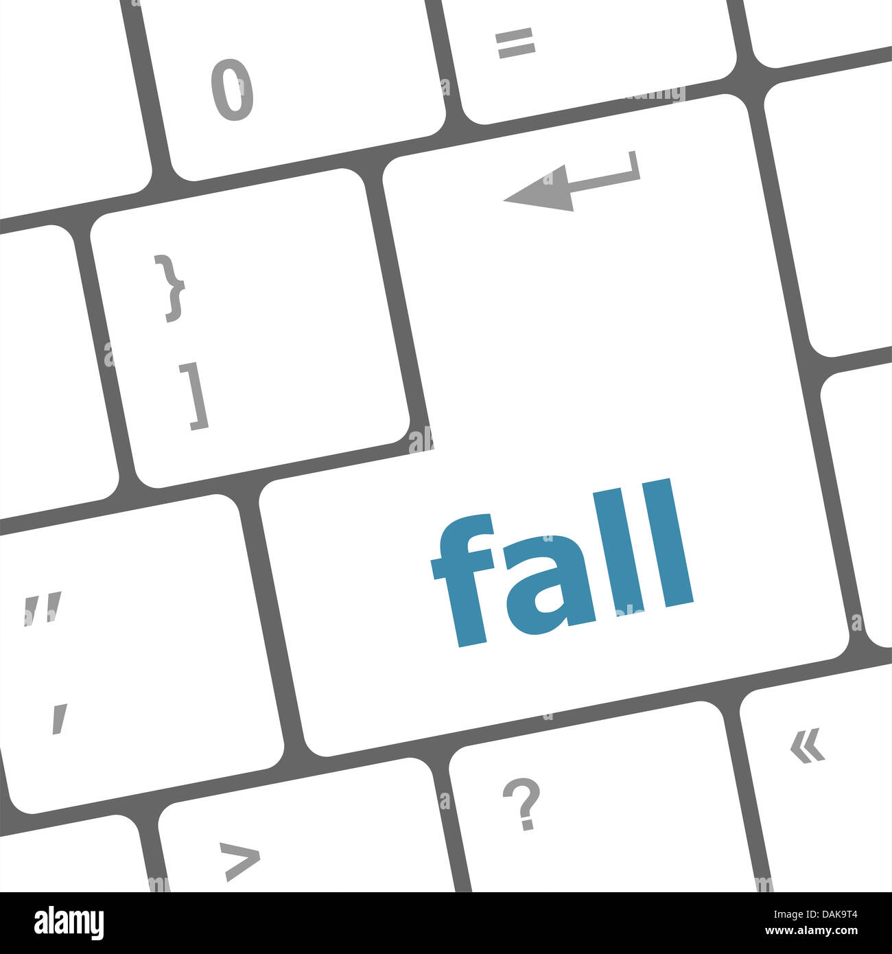 fall button on computer pc keyboard key Stock Photo - Alamy