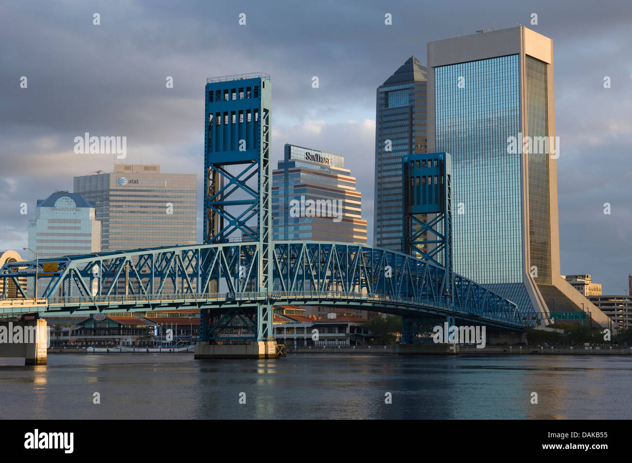MAIN STREET BRIDGE DOWNTOWN SKYLINE SAINT JOHNS RIVER JACKSONVILLE ...