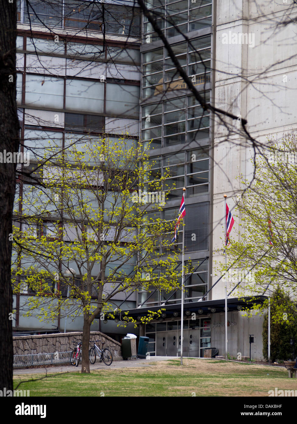 Police headquarters, main police station in Oslo Norway , facade and ...