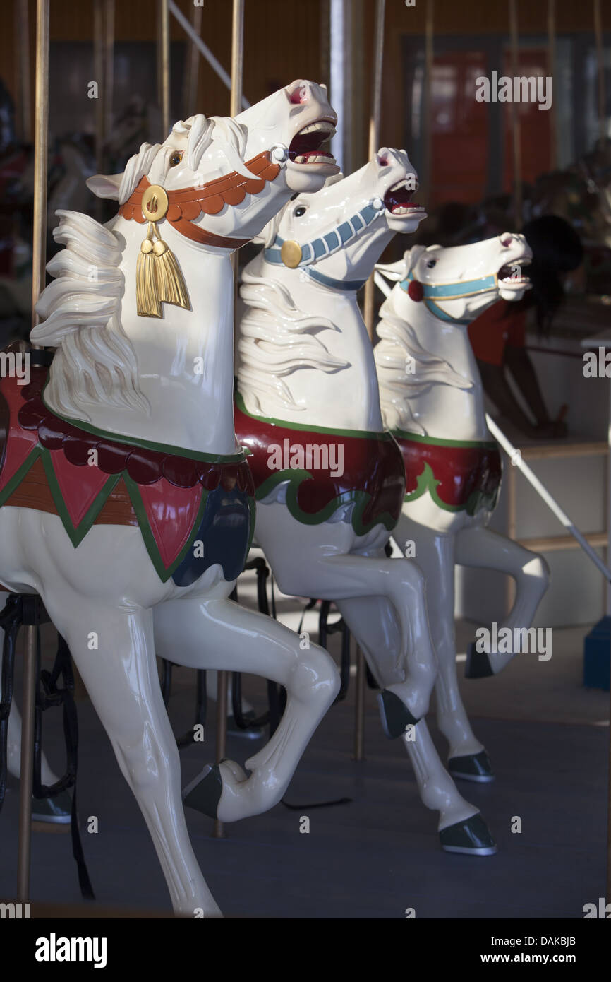 Carousel horses, Coney Island, Brooklyn, NY Stock Photo - Alamy