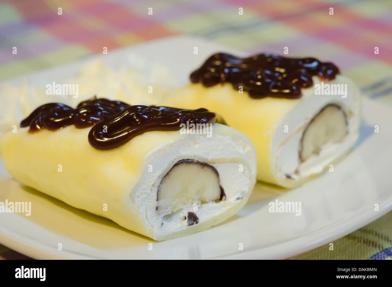 Black crepe rolls hi-res stock photography and images - Alamy
