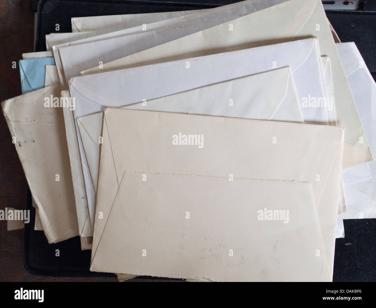 Stack of old used envelopes Stock Photo - Alamy