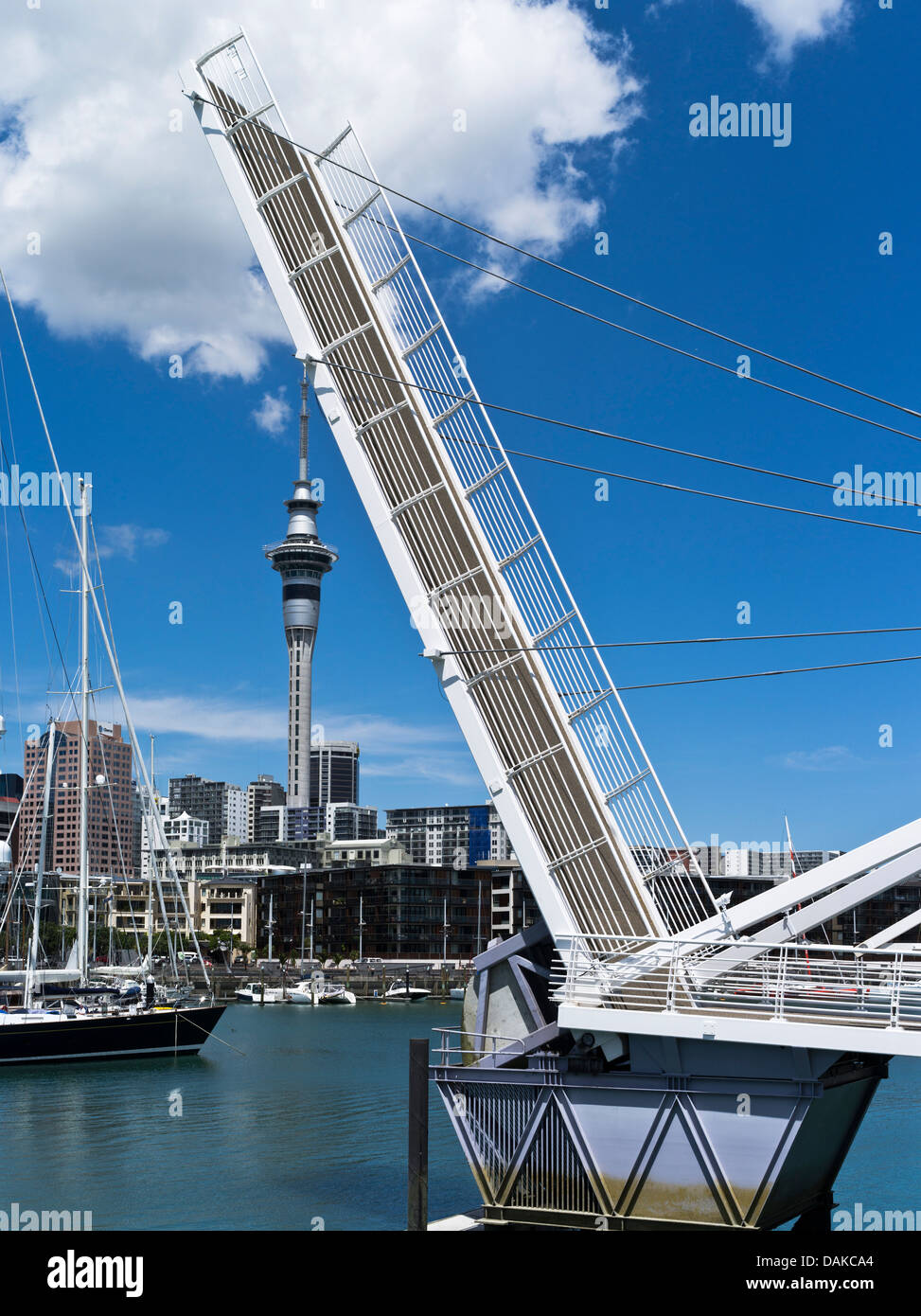 dh Viaduct Basin AUCKLAND NEW ZEALAND Wynyard Crossing Te Wero bridge ...