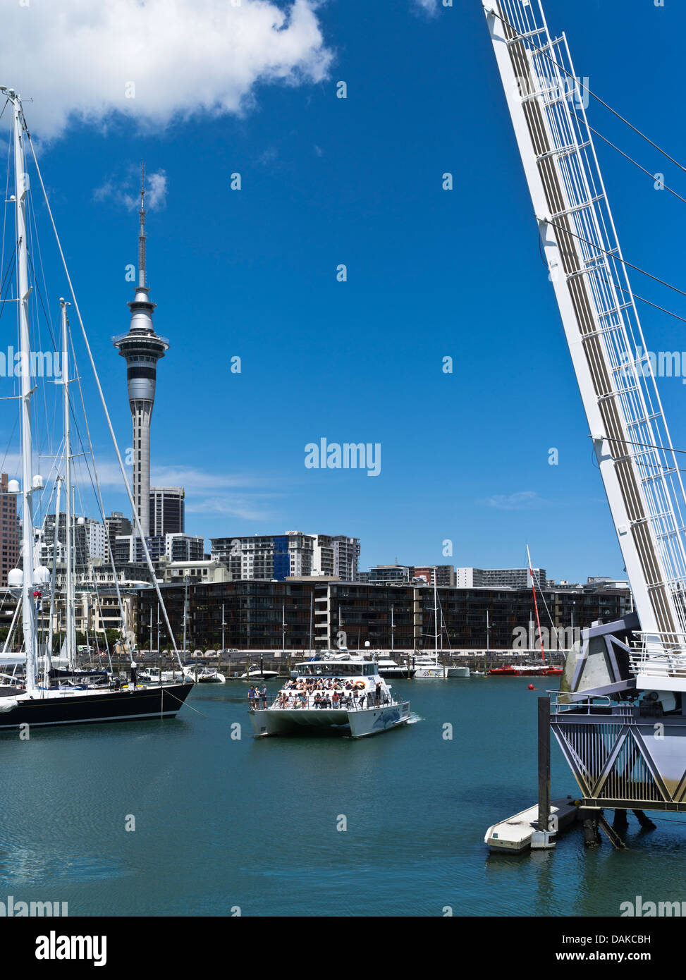 dh Viaduct Basin AUCKLAND NEW ZEALAND Wynyard Crossing Te Wero bridge ...