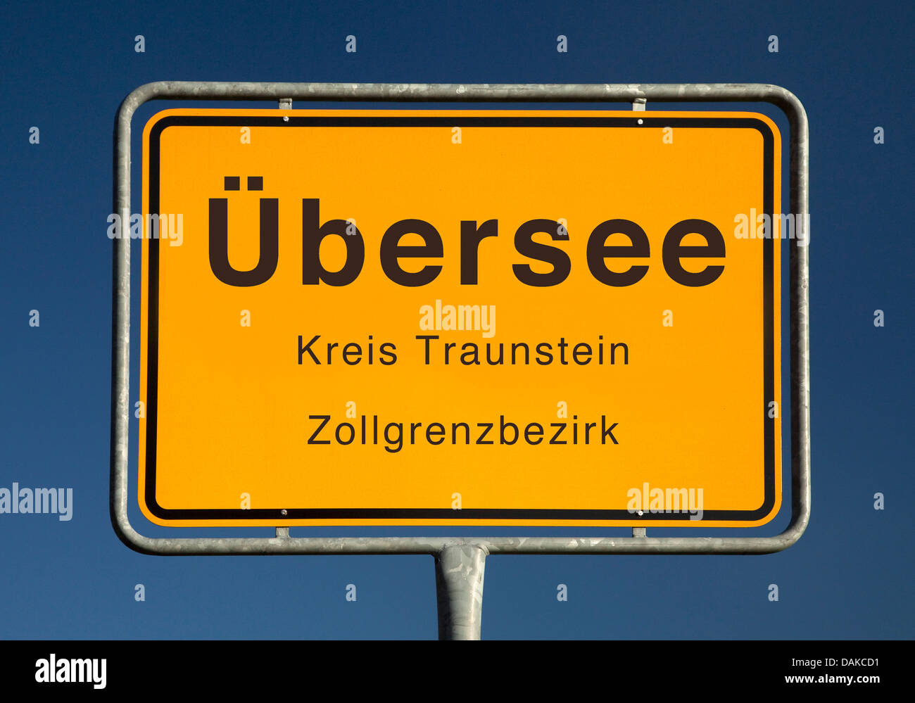 Uebersee place name sign hi-res stock photography and images - Alamy