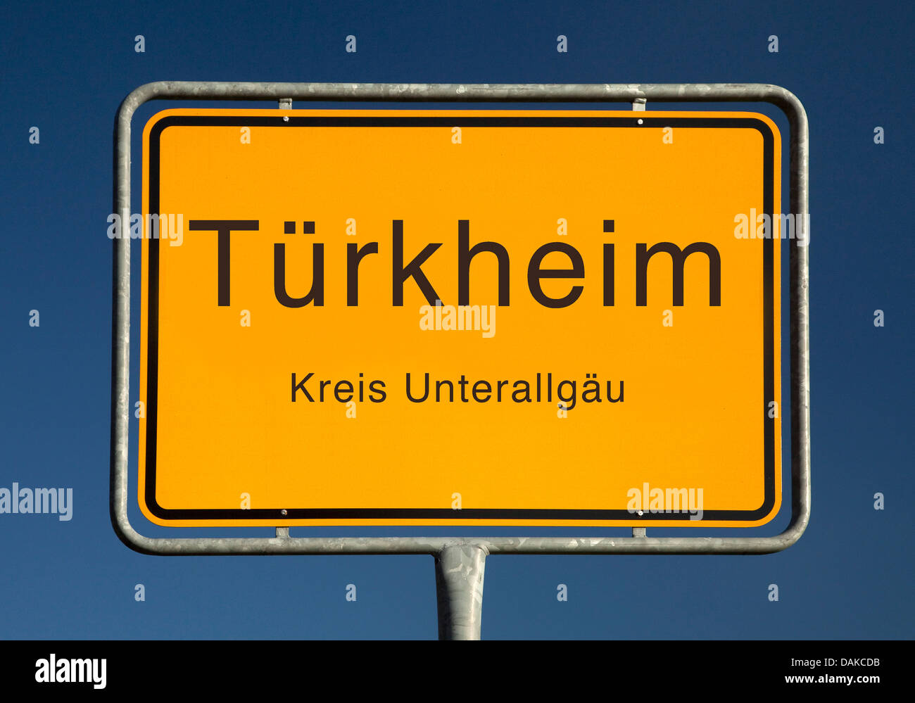 Tuerkheim place name sign hi-res stock photography and images - Alamy