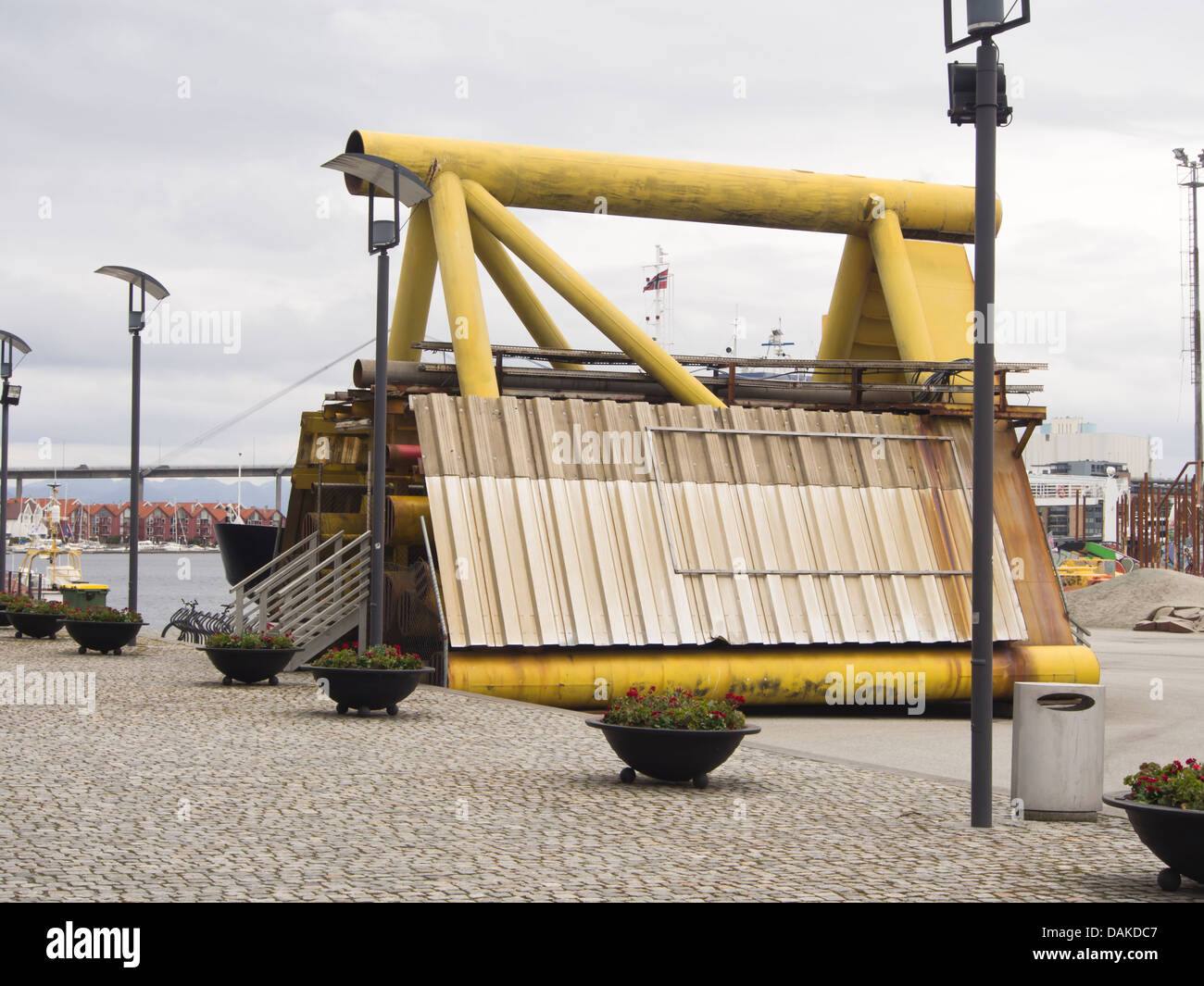 Section of Oil platform leg on display as part of the Oil Museum in the ...