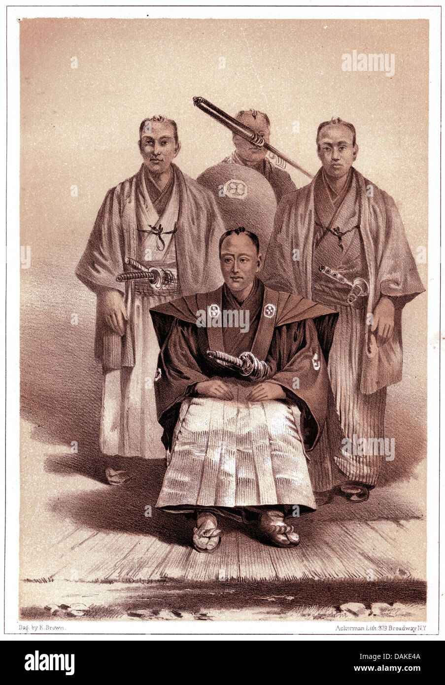 Matsmai Kangasyu, Deputy of the Prince of Matsmay, Japan, 1856 Stock ...