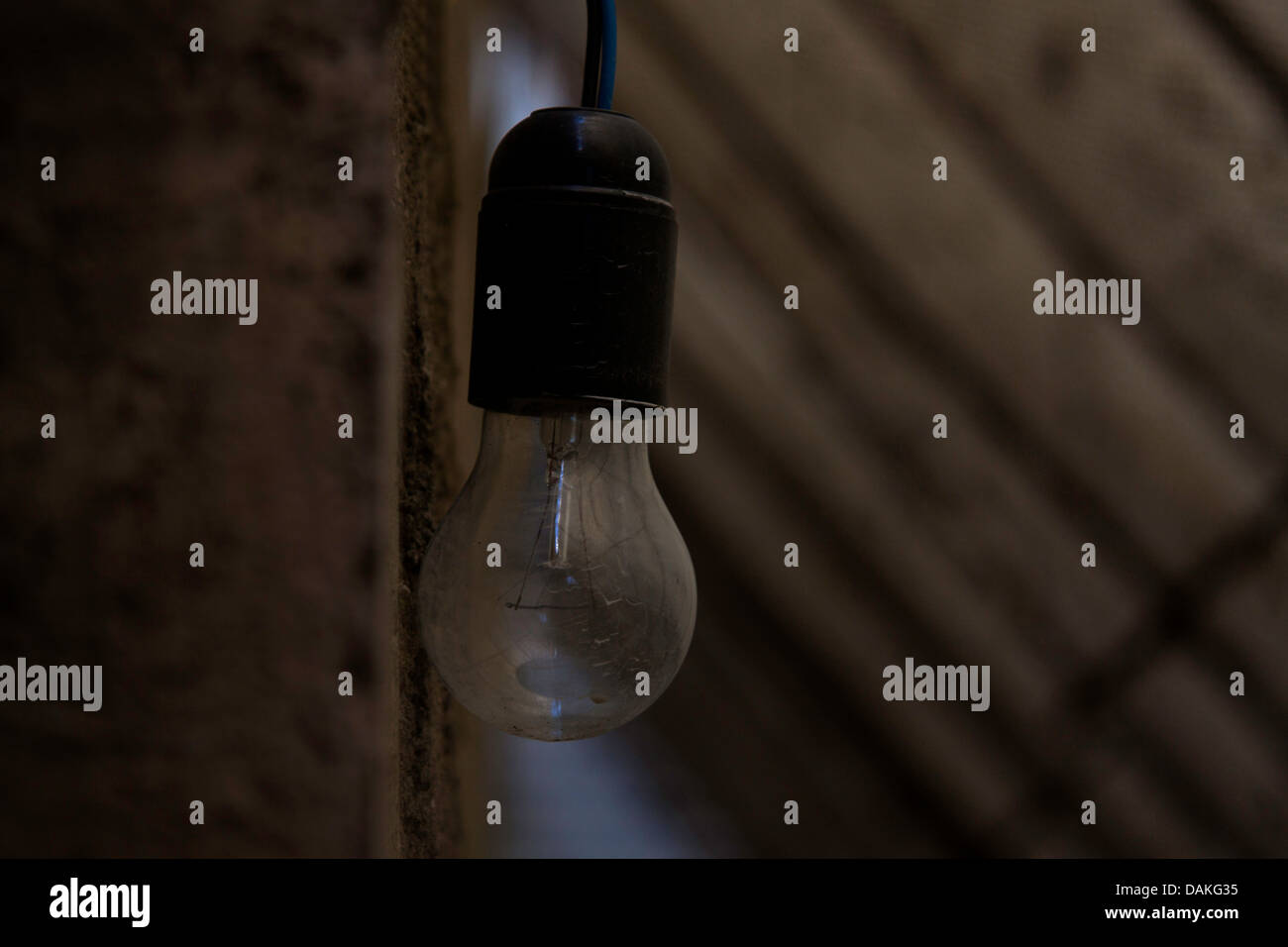 Old bulb suspended Stock Photo - Alamy
