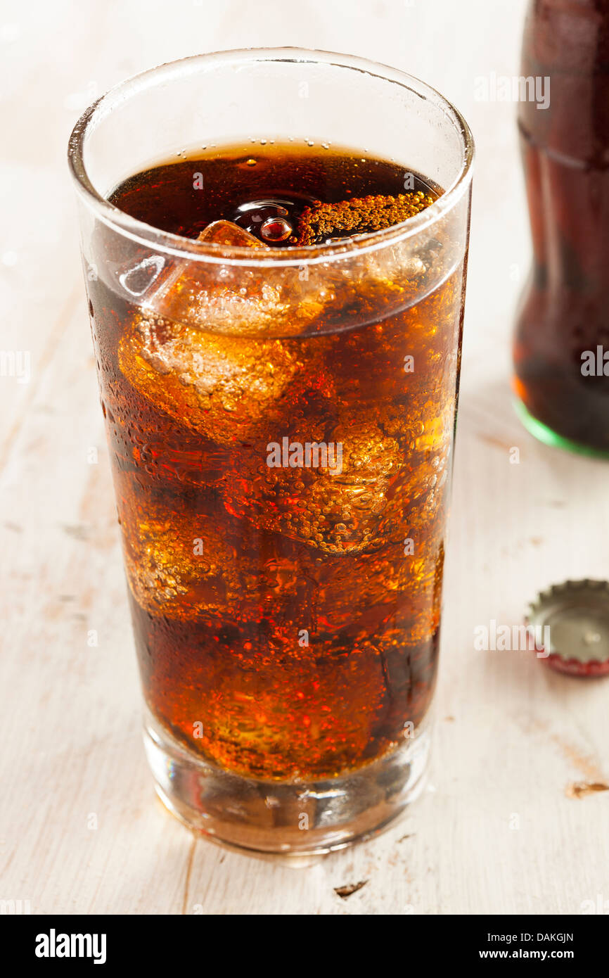 Refreshing Ice Cold Soda Pop in a Glass Stock Photo - Alamy