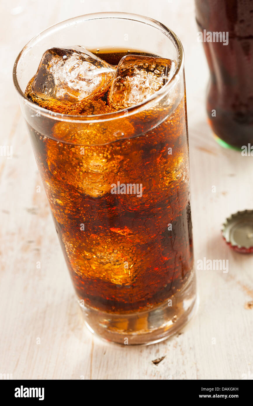 Refreshing Ice Cold Soda Pop in a Glass Stock Photo - Alamy