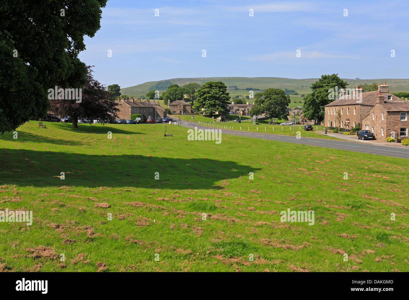 The village green, Bainbridge, Wensleydale, North Yorkshire, Yorkshire ...