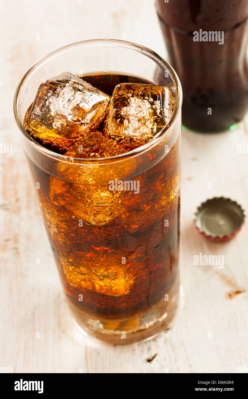 Refreshing Ice Cold Soda Pop in a Glass Stock Photo - Alamy