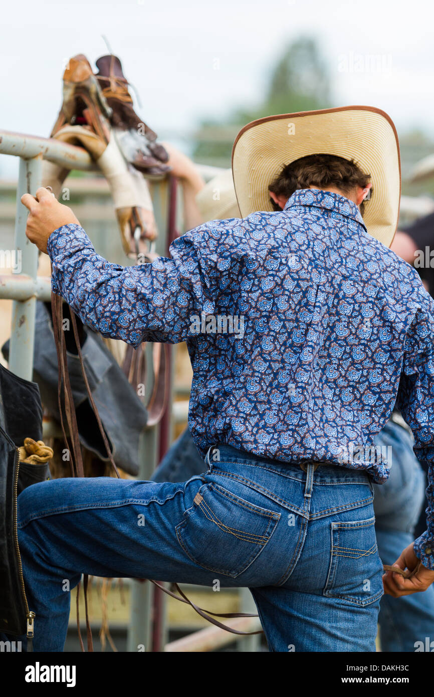 2013 Cowboy Up rodeo in Kiowa, Colorado Stock Photo - Alamy