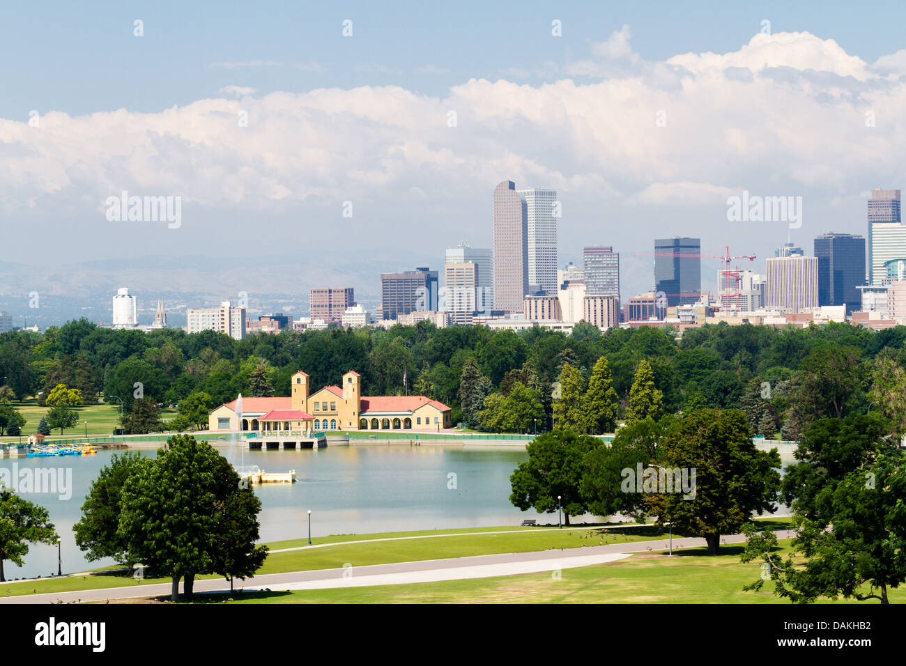 A view of downtown Denver from City Park Stock Photo - Alamy