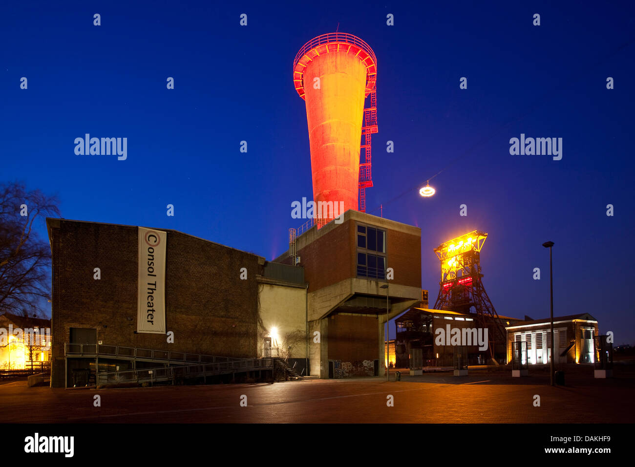 illuminated cultural centre Consol with theatre on the area of former ...