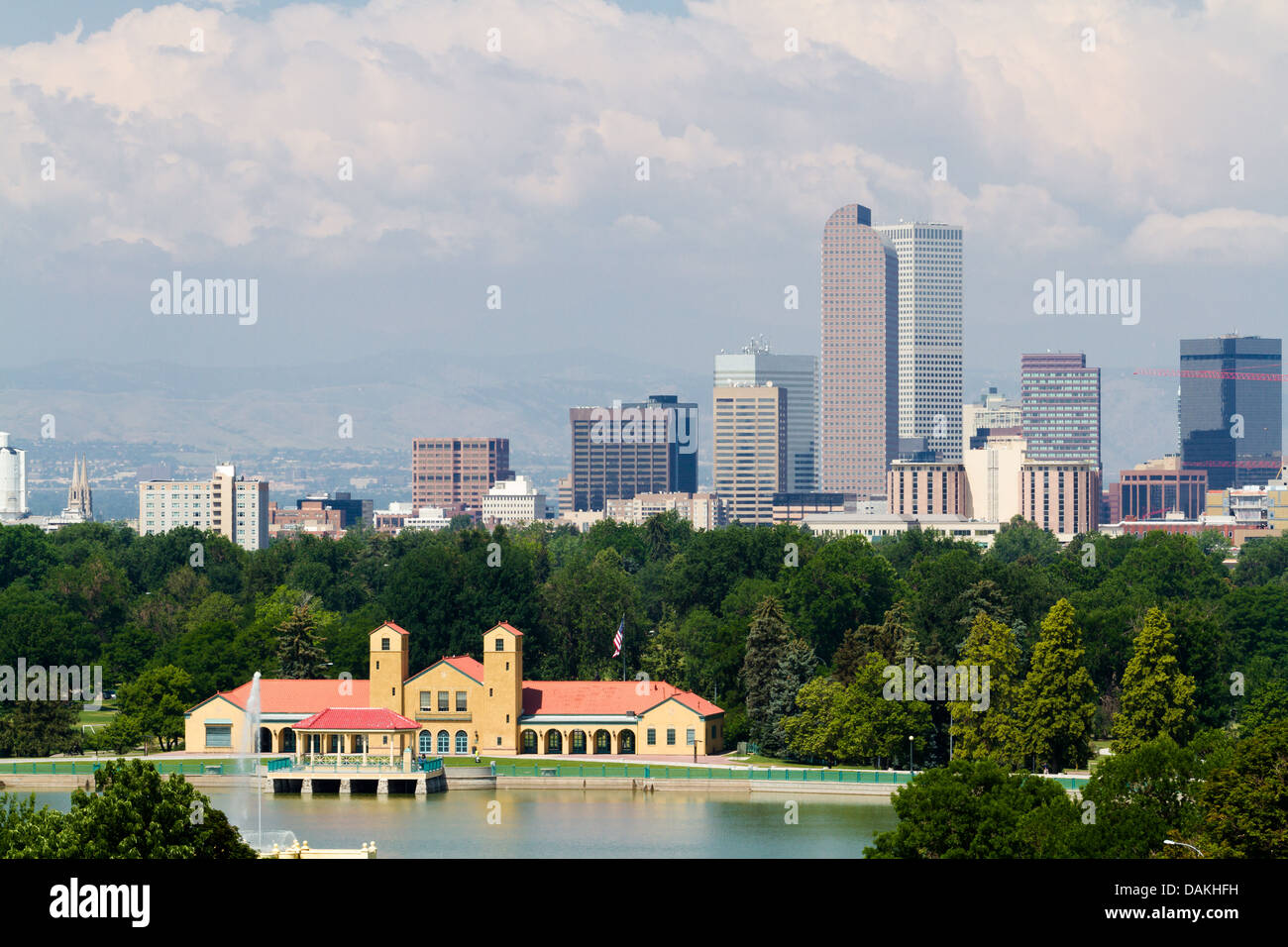 A view of downtown Denver from City Park Stock Photo - Alamy