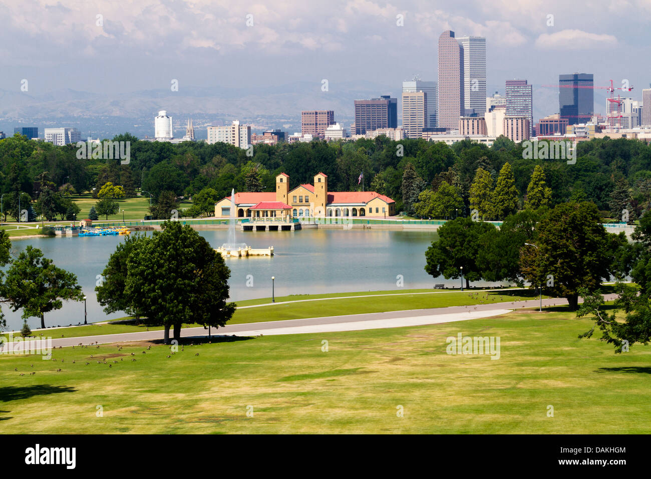 A view of downtown Denver from City Park Stock Photo - Alamy