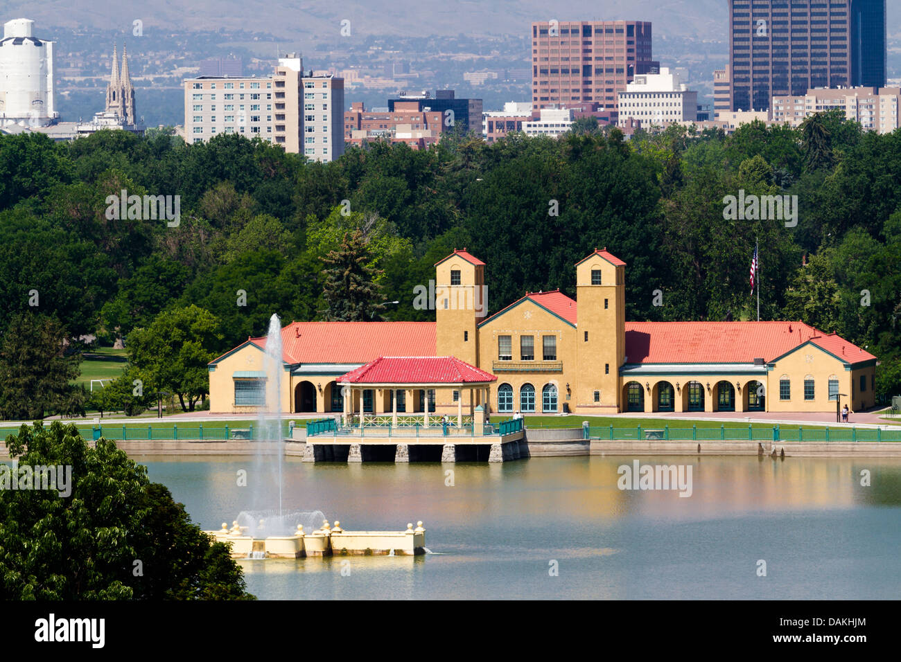 A view of downtown Denver from City Park Stock Photo - Alamy