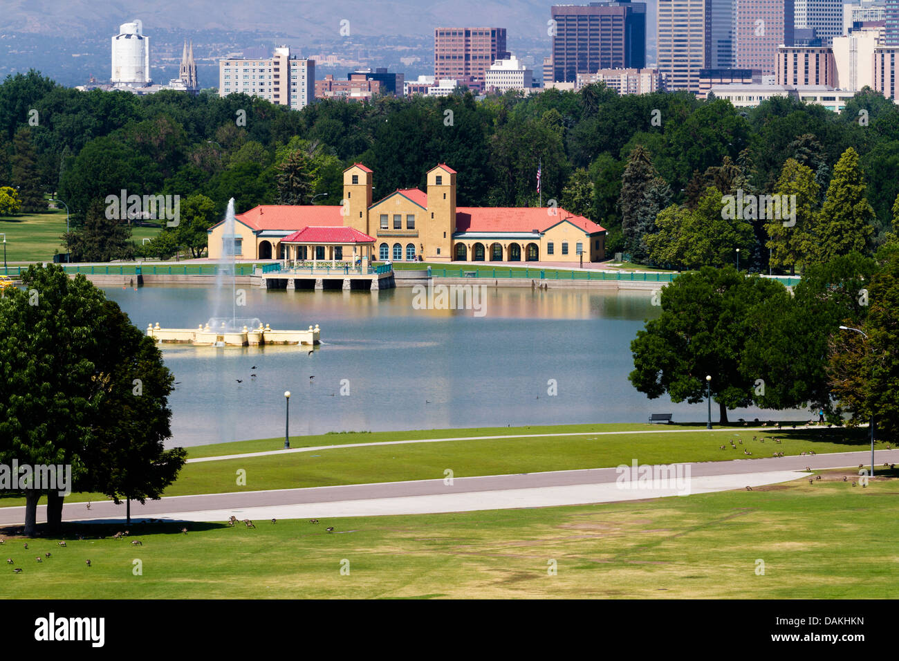 A view of downtown Denver from City Park Stock Photo - Alamy