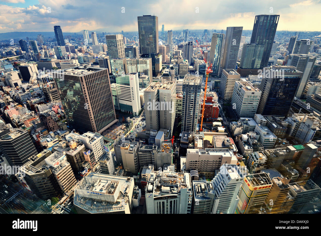 Aerial view of osaka skyline hi-res stock photography and images - Alamy