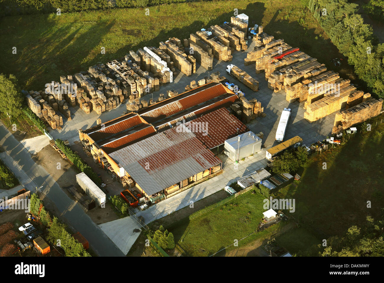 aerial view to paper factory, Belgium Stock Photo - Alamy