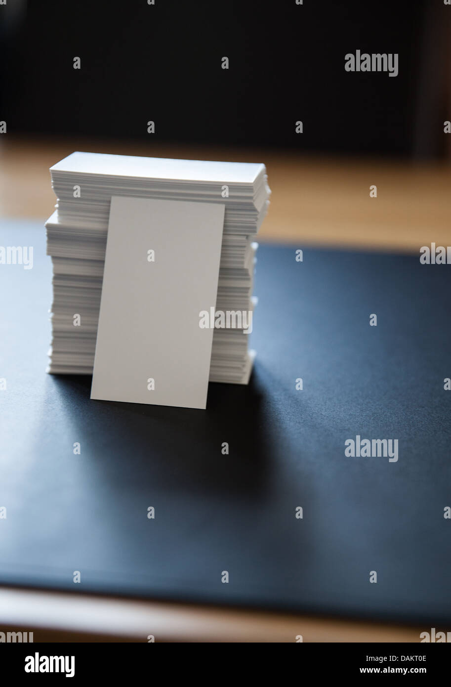 Pile blank white business cards hi-res stock photography and images - Alamy