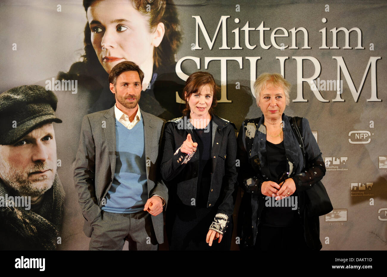 British actress Emily Watson (C), Canadian-born actor Benjamin Sadler ...