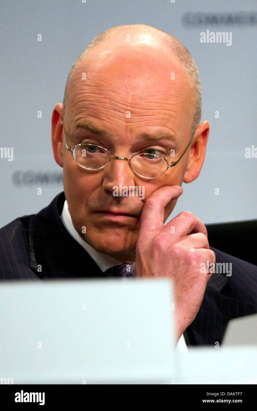 Commerzbank CEO Martin Blessing attends the bank's general assembly at ...