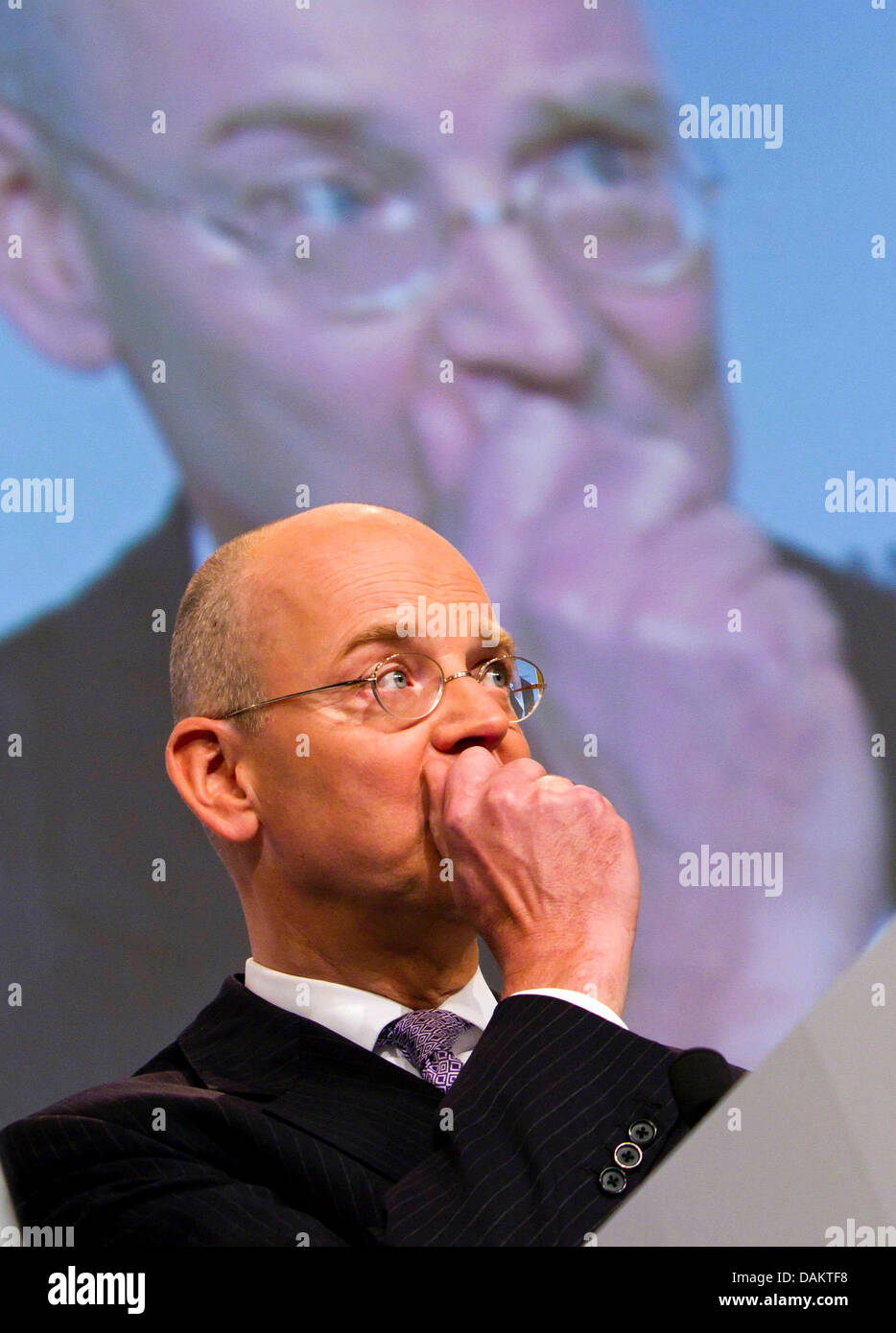 Commerzbank CEO Martin Blessing attends the bank's general assembly at ...