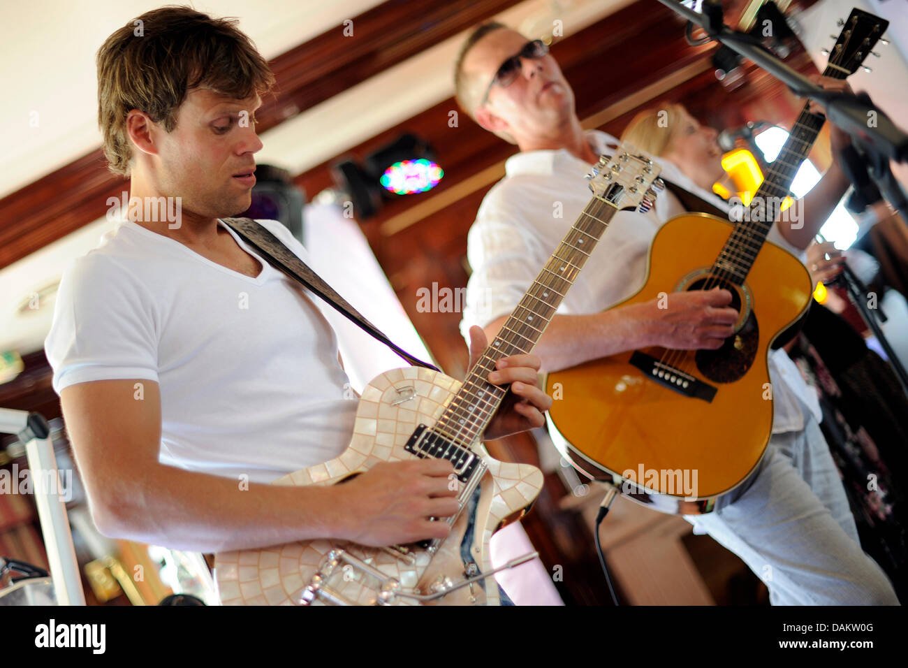 Jaap Kwakman (L) and Jaap de Witte of 3JS representing The Netherlands ...