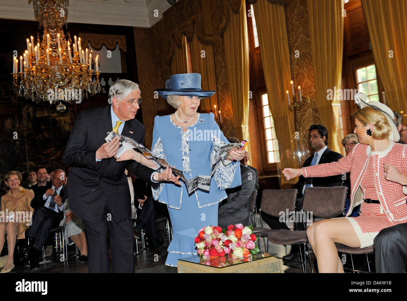 Dutch Queen Beatrix (C) and Princess Maxima open the exhibition 'Maxima ...