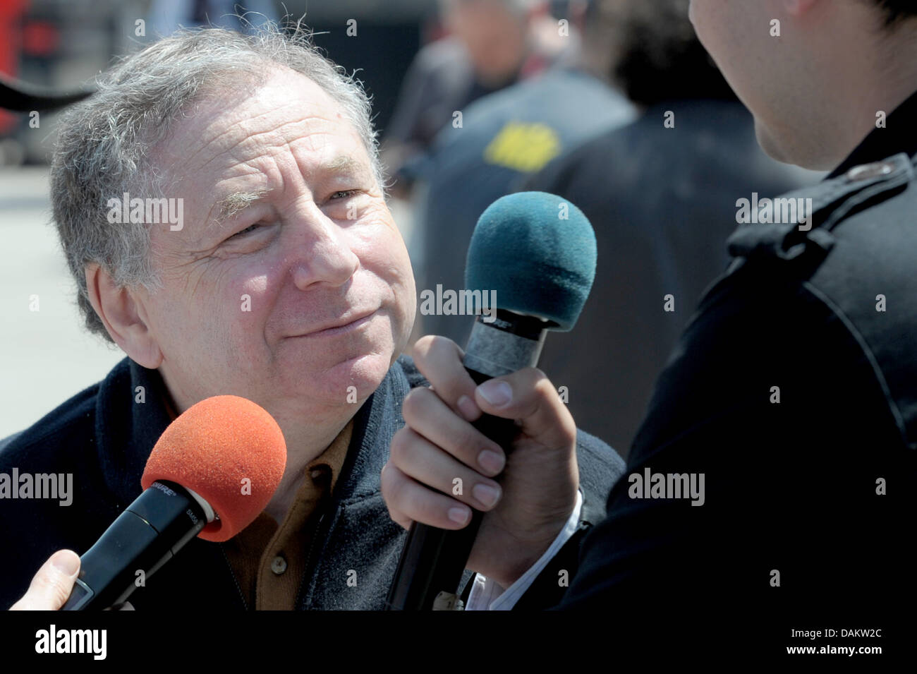 FIA boss Jean Todt talks to journalists in the paddock prior to the ...