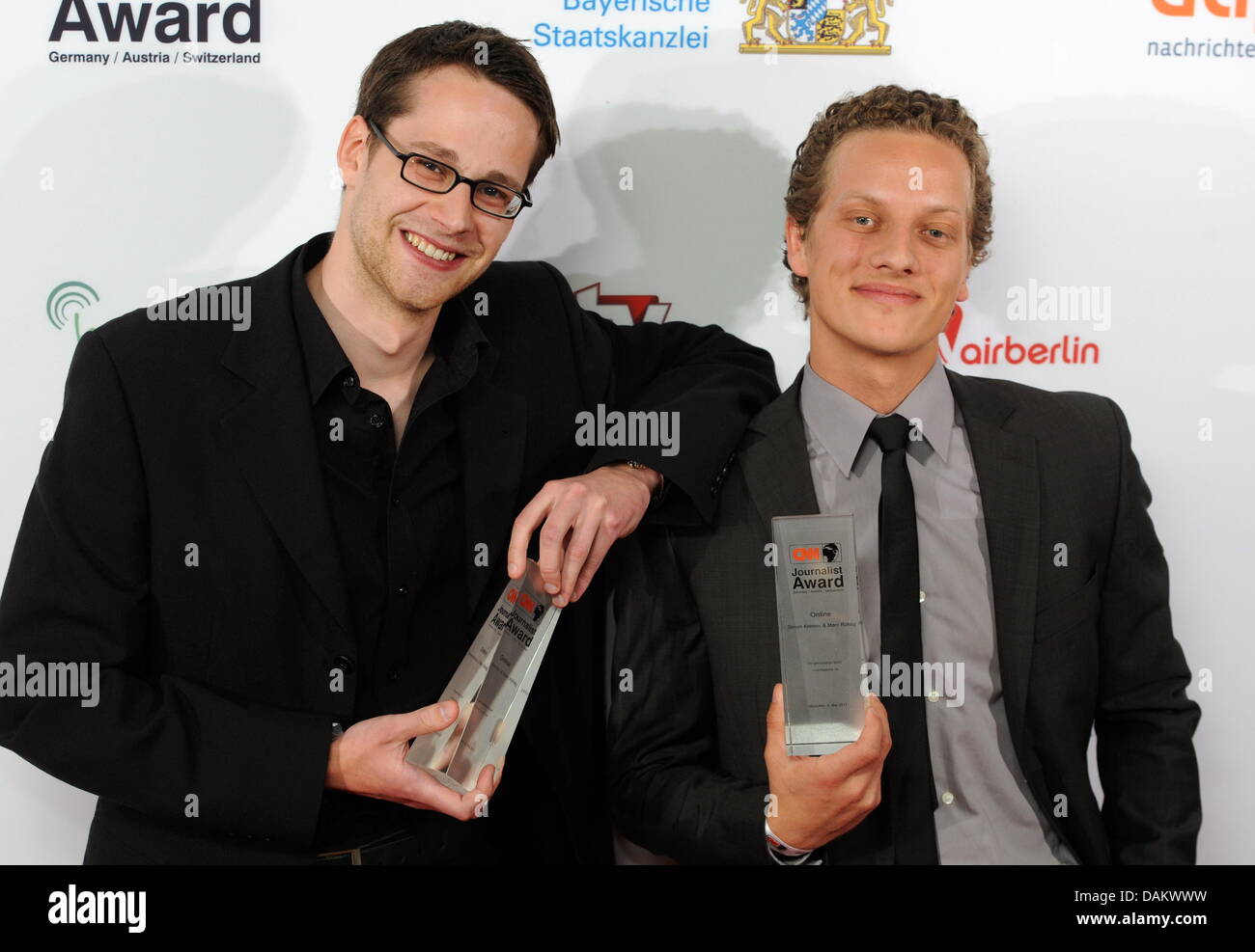 The winners of the CNN Journalist Award 2011 in the category online ...