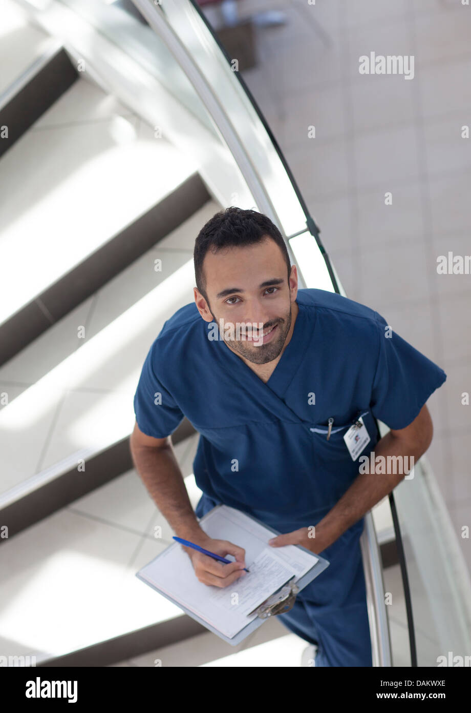 Medical man nurse writing on hi-res stock photography and images - Alamy